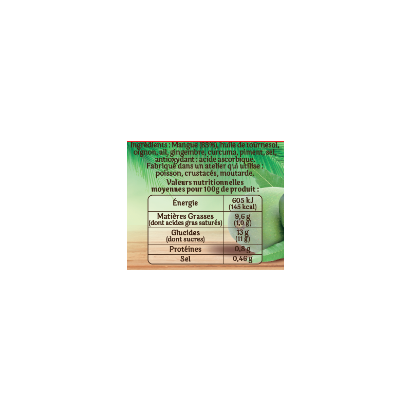 Achard de mangue de la Réunion